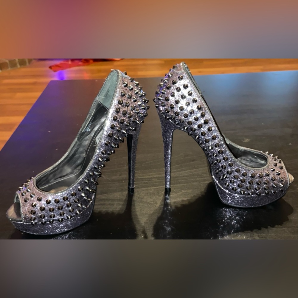 Steve Madden Spiky Platform Stiletto Heels - Gem